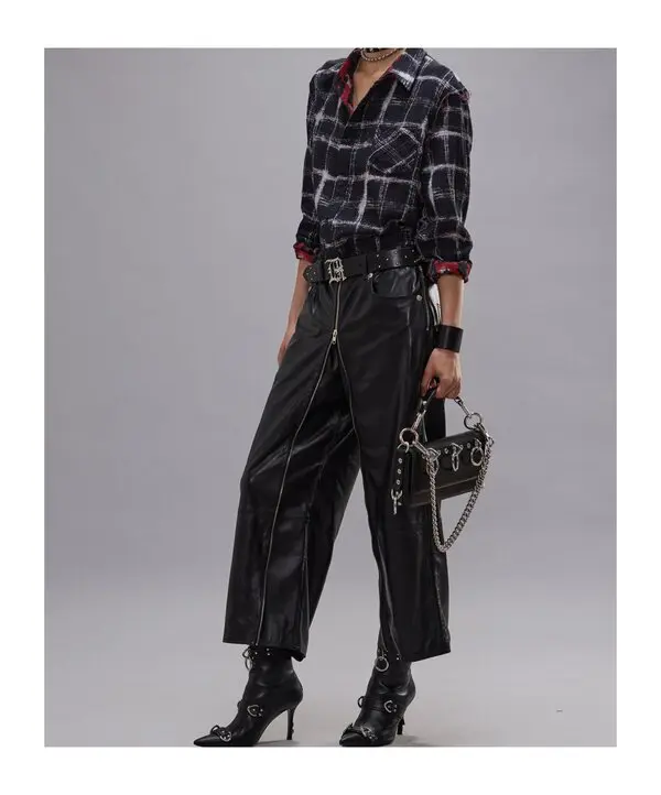 R13 Plaid Long-sleeve Shirt