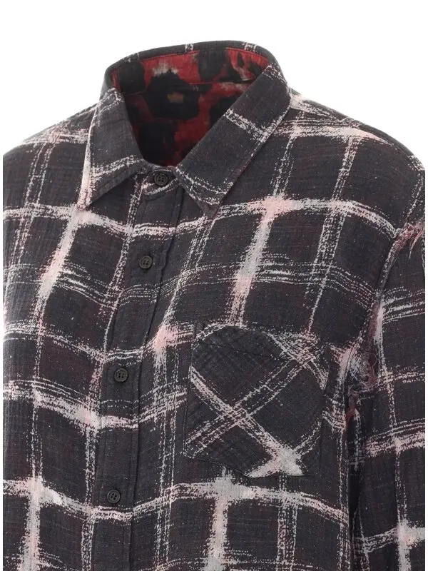 R13 Plaid Long-sleeve Shirt