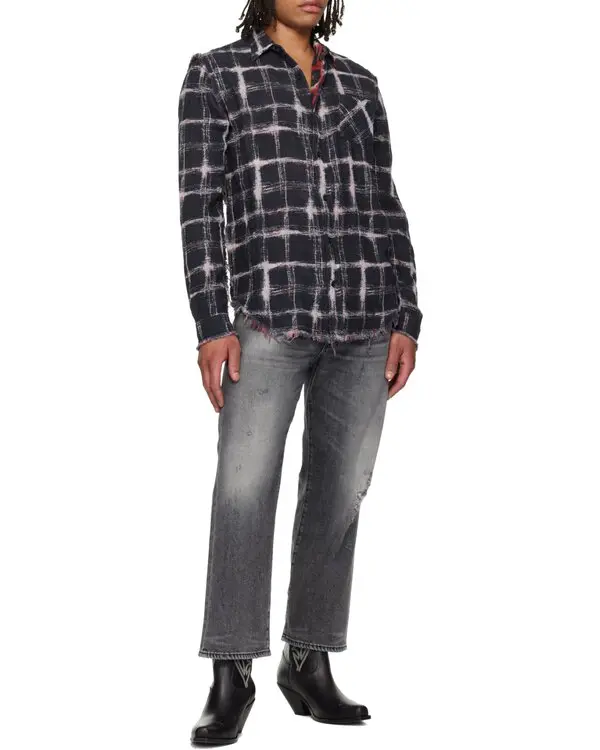 R13 Plaid Long-sleeve Shirt