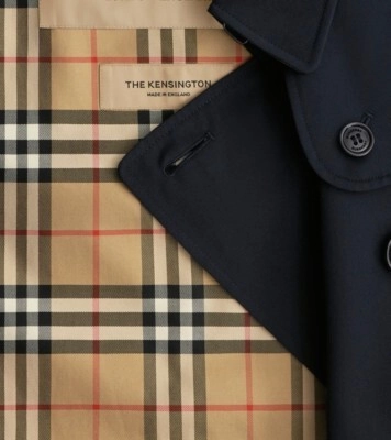 Burberry Double Breasted Belted Trench Coat - Black