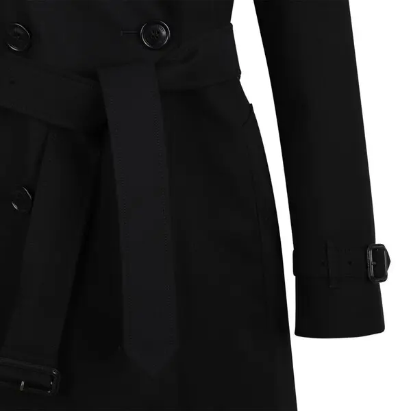 Burberry Double Breasted Belted Trench Coat - Black