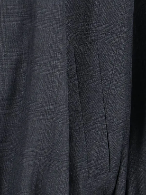 THE FRANKIE SHOP Baxter Plaid Zip Jacket - Darkgrey