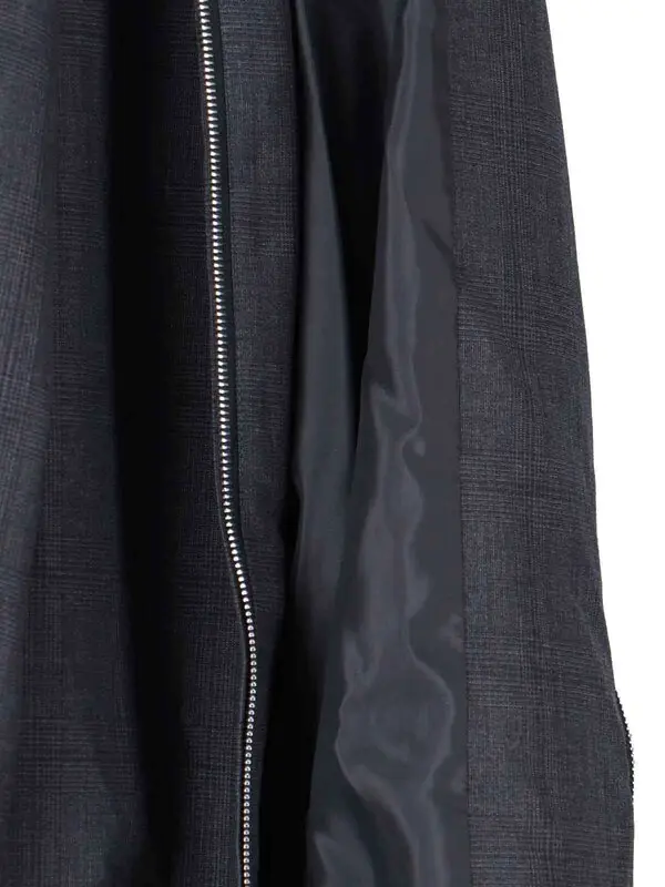 THE FRANKIE SHOP Baxter Plaid Zip Jacket - Darkgrey