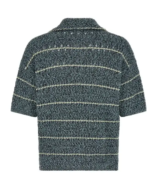 ROBERTO COLLINA Mouline Textured Polo Shirt
