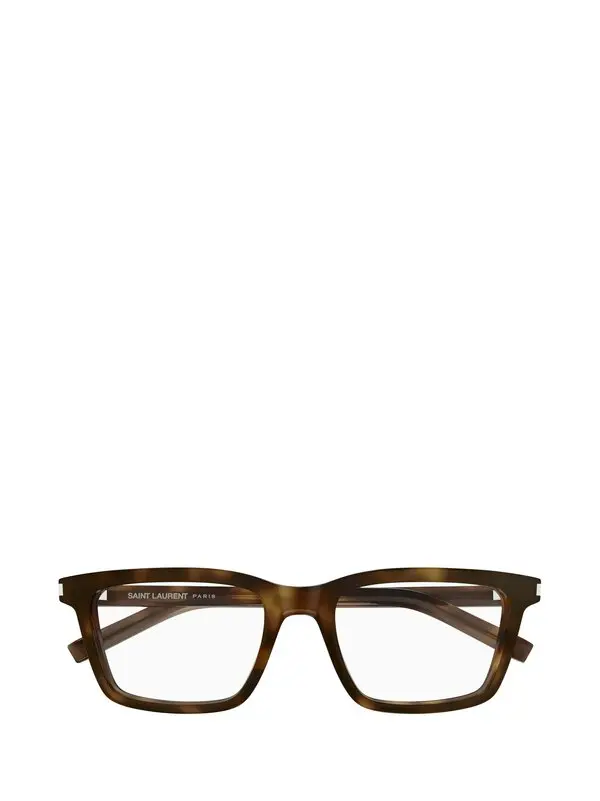 Saint Laurent Full Frame Plain Eyeglasses - Brown
