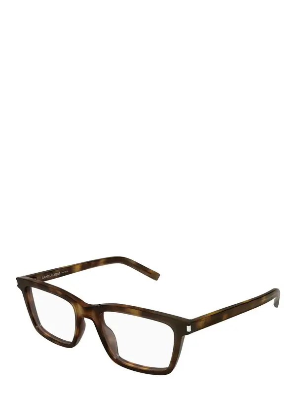 Saint Laurent Full Frame Plain Eyeglasses - Brown