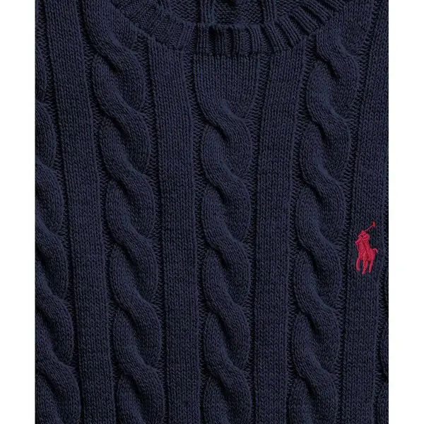 Polo Ralph Lauren Cable Knit Crewneck Pullover - Black