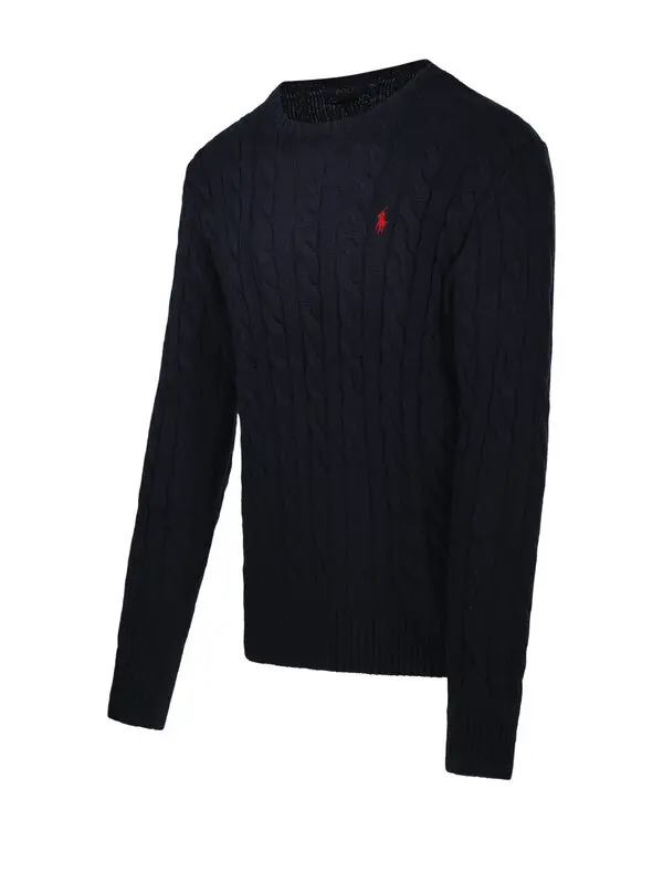 Polo Ralph Lauren Logo Embroidered Cable-knit Jumper