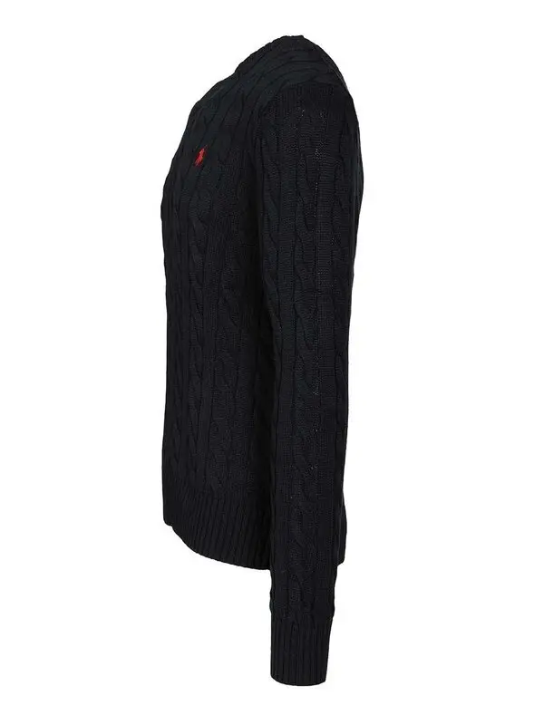 Polo Ralph Lauren Logo Embroidered Cable-knit Jumper