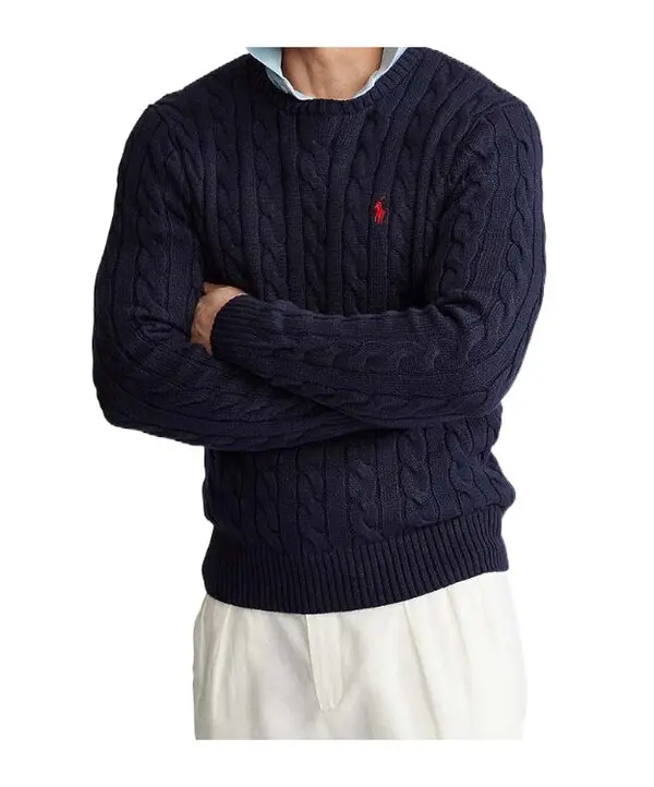 Polo Ralph Lauren Logo Embroidered Cable-knit Jumper