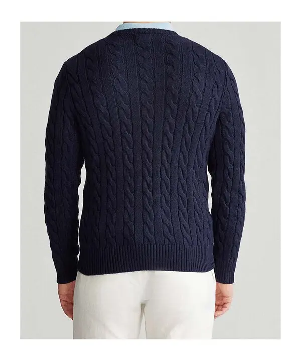 Polo Ralph Lauren Logo Embroidered Cable-knit Jumper