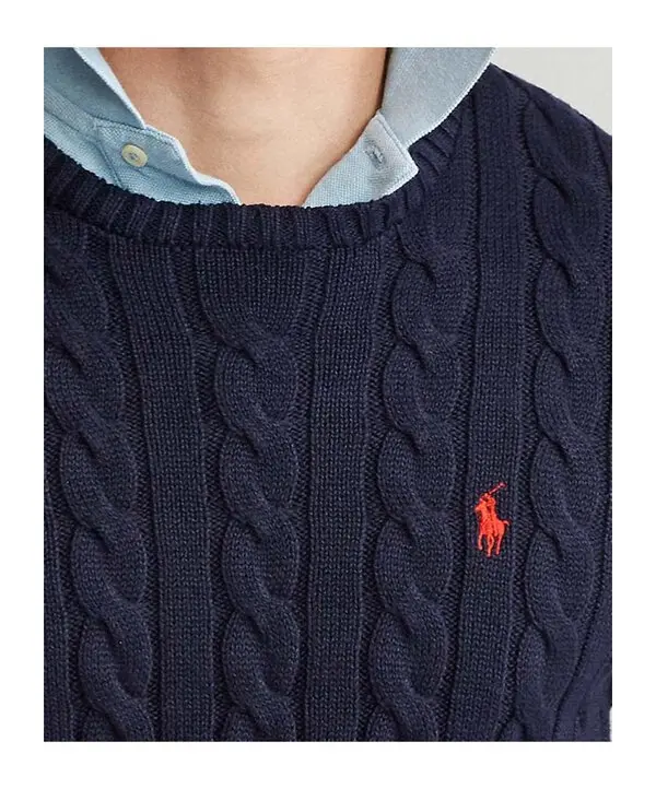 Polo Ralph Lauren Logo Embroidered Cable-knit Jumper