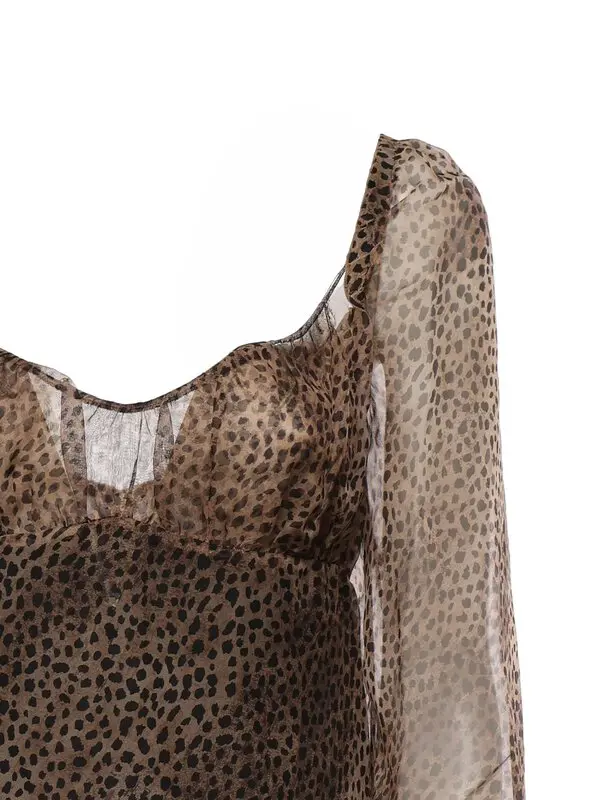Saint Laurent Leopard-print Mini Dress