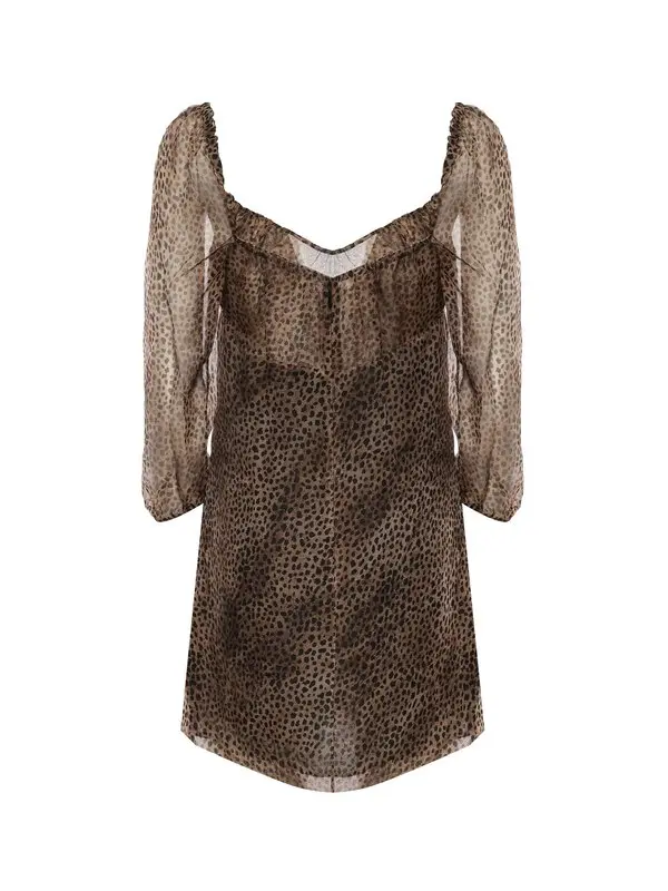 Saint Laurent Leopard-print Mini Dress