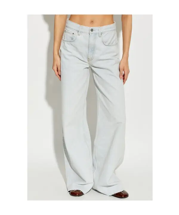 ANINE BING Lewis Frayed Jeans - Blue