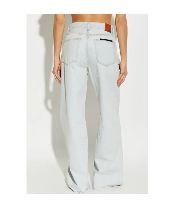 ANINE BING Lewis Frayed Jeans - Blue