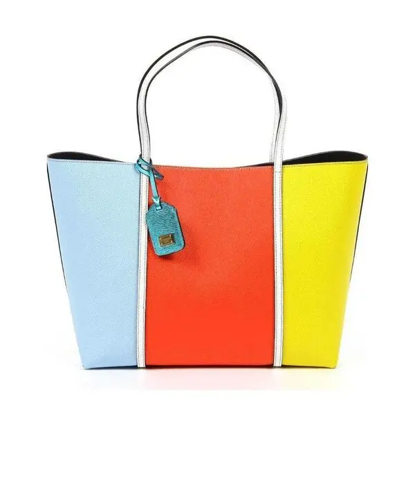 Dolce & Gabbana Paneled Tote Bag With Logo Detail