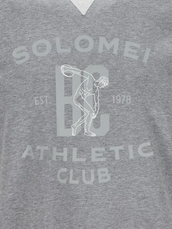 Brunello Cucinelli Graphic Printed Crewneck T-shirt - Grey