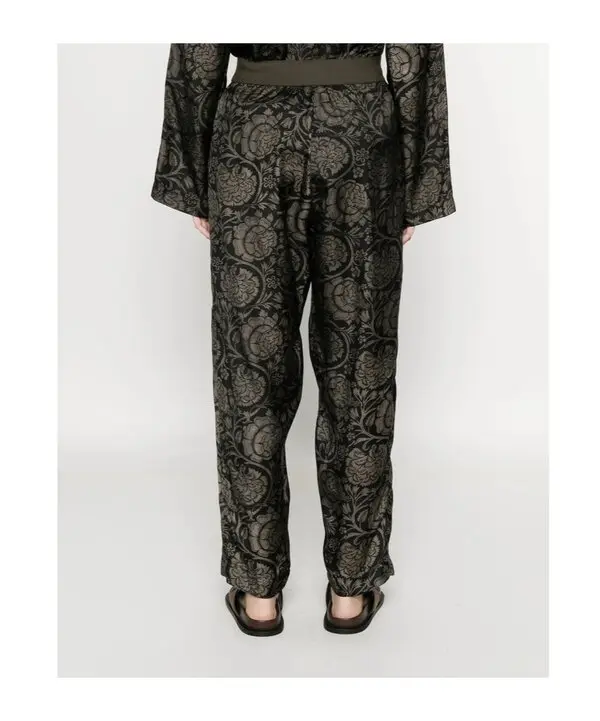 UMA WANG Elastic Waistband Printed Casual Pants