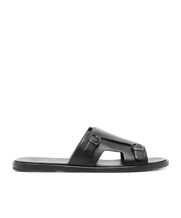 Santoni Buckle Sandals - Black