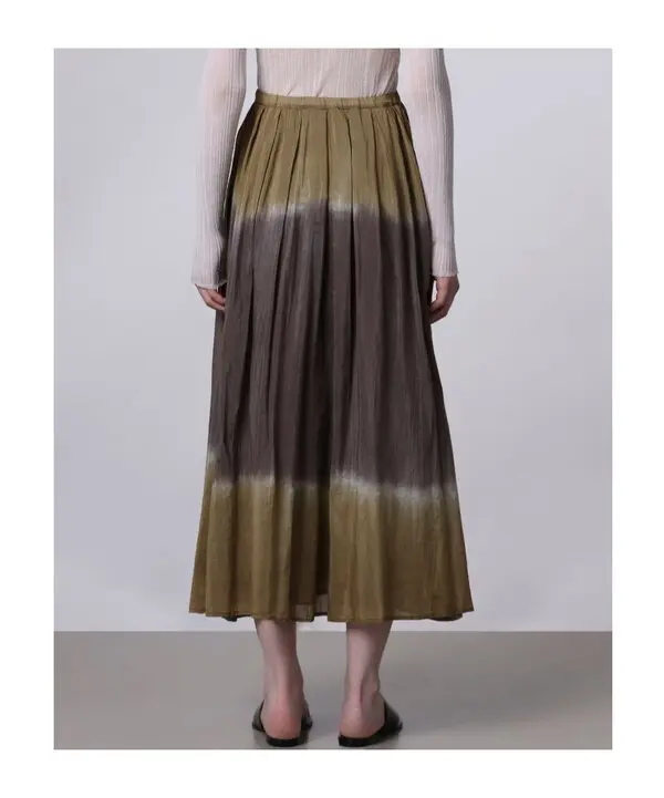 ROBERTO COLLINA Dip-dye Pleated Midi Skirt - Black