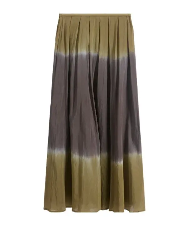ROBERTO COLLINA Dip-dye Pleated Midi Skirt - Black