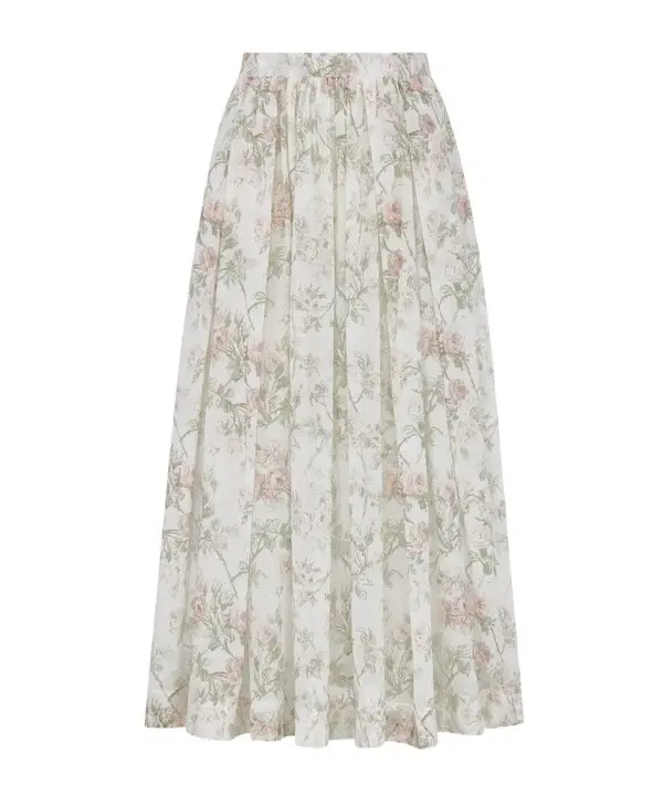 Dior Mid-length Flared Skirt With Patterned Decoration