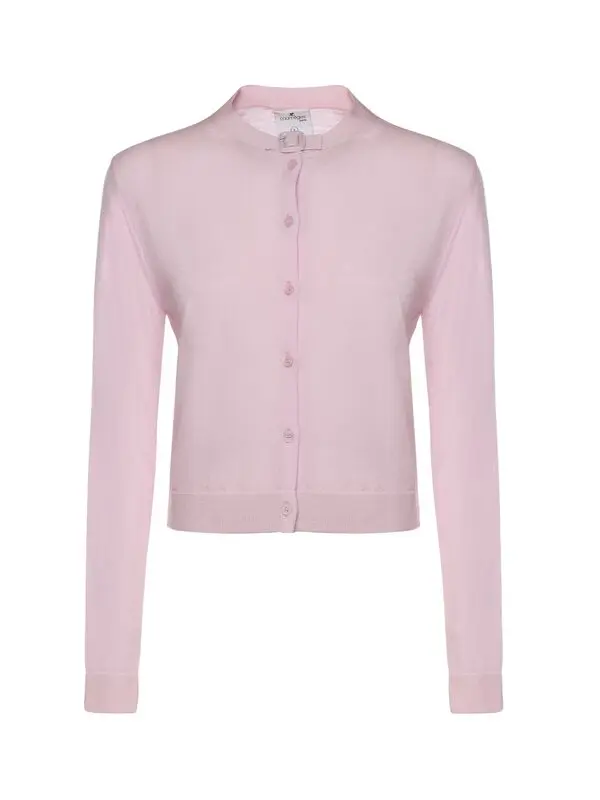 COURREGES Courrèges Button-up Crewneck Cardigan - Pink