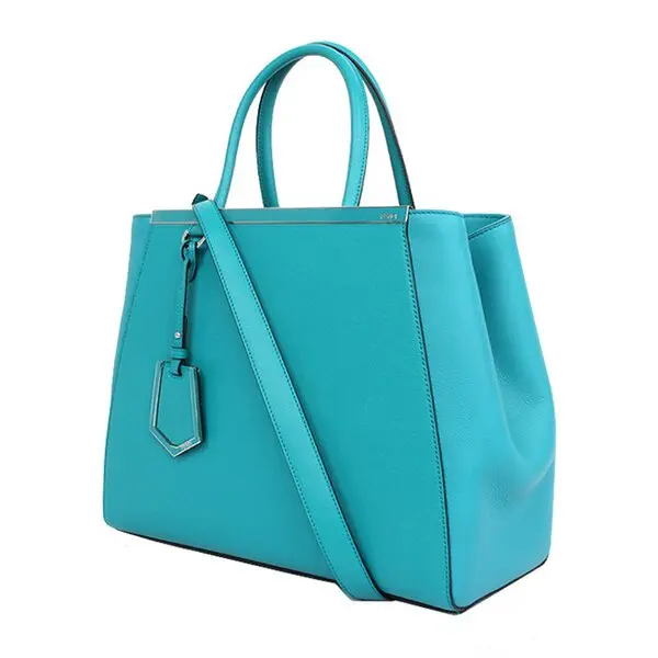 Fendi Logo Top Handle Handbag - Blue
