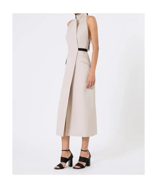 Max Mara Collared Pocket Midi Dress