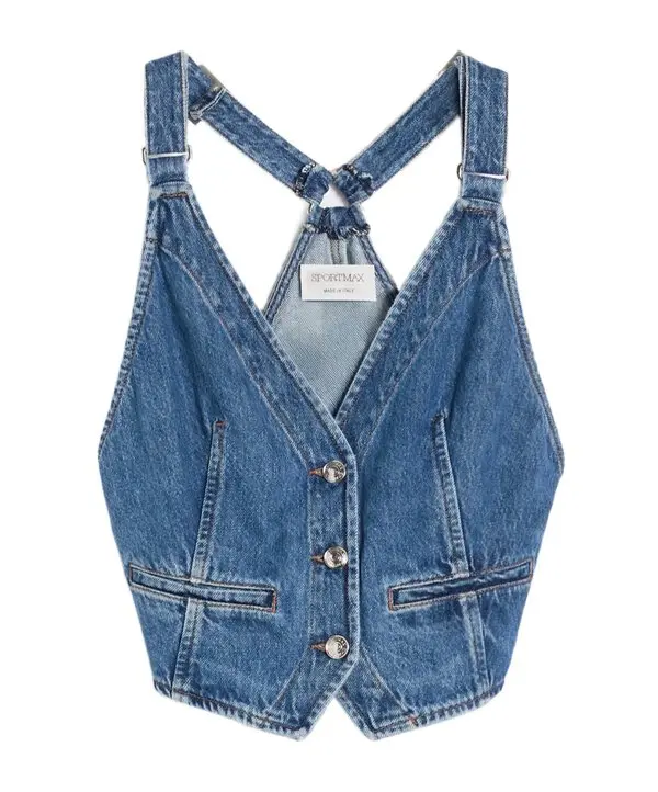 Sportmax Denim Vest - Midnight Blue