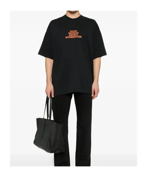 Vetements Short-sleeved Crewneck T-shirt - Black
