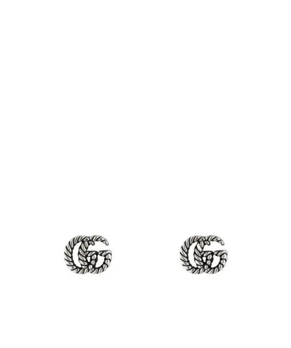 Gucci Double G Rope Chain Earrings - Black