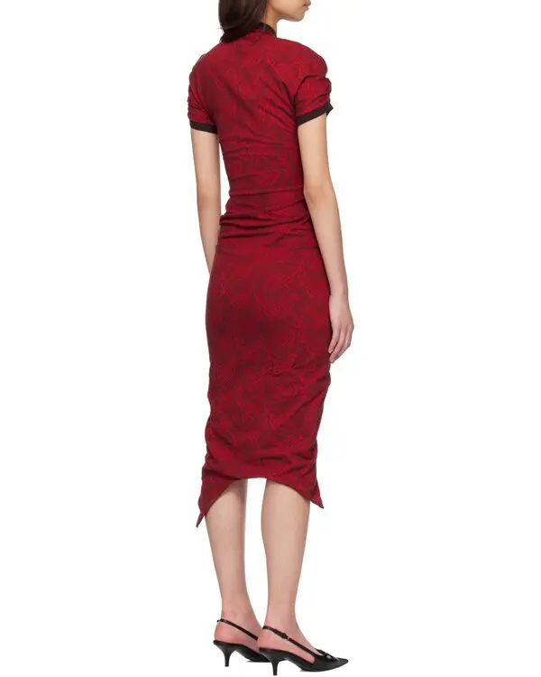 VIVIENNE WESTWOOD Ruched Orb Embroidered Midi Dress - Doodle Ball