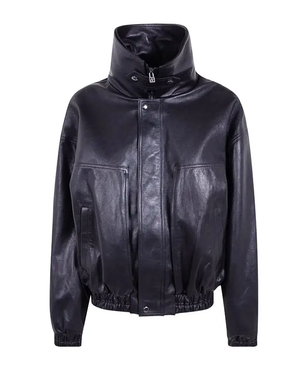 Magda Butrym Leather Bomber Jacket