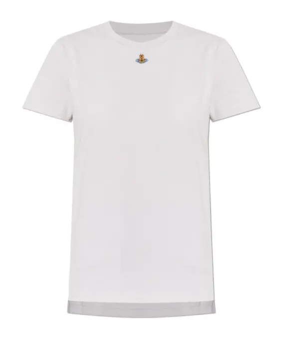 VIVIENNE WESTWOOD Orb Logo-embroidered Crewneck T-shirt - White