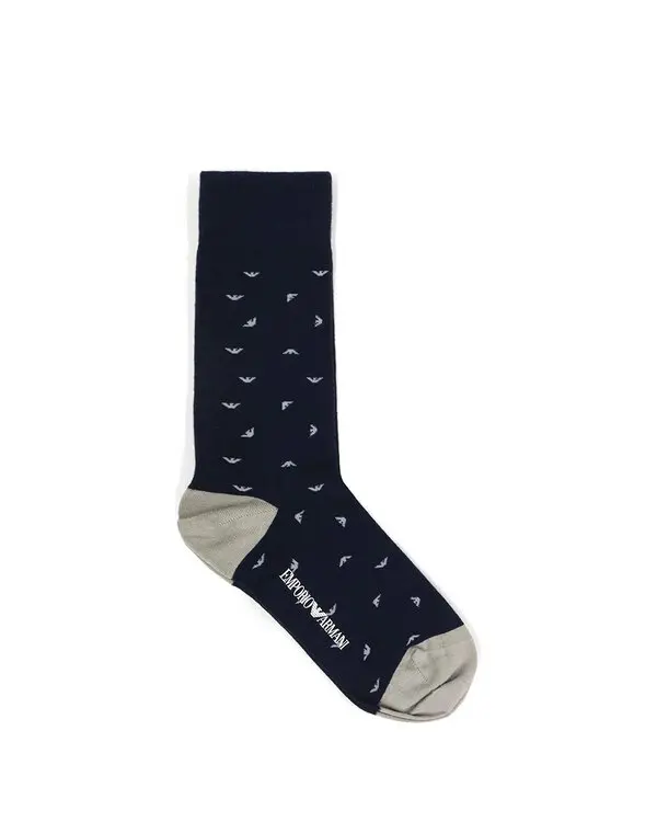 Emporio Armani Crew Socks With Logo Pattern