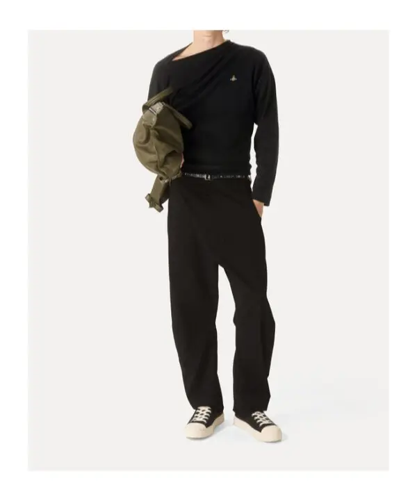 VIVIENNE WESTWOOD Long Sleeve Fitted Top With Orb Embroidery