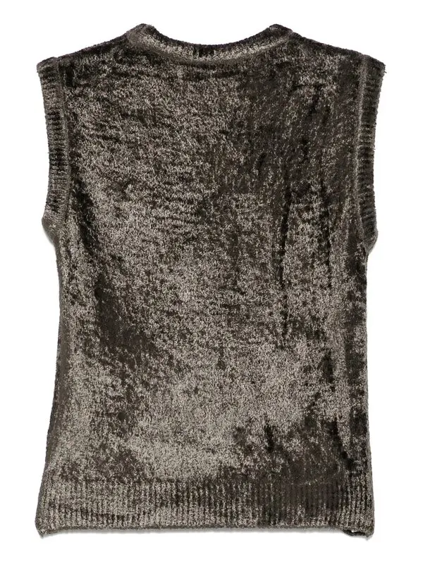 AYA MUSE Ribbed Knit Cropped Tank Top - Cocoa
