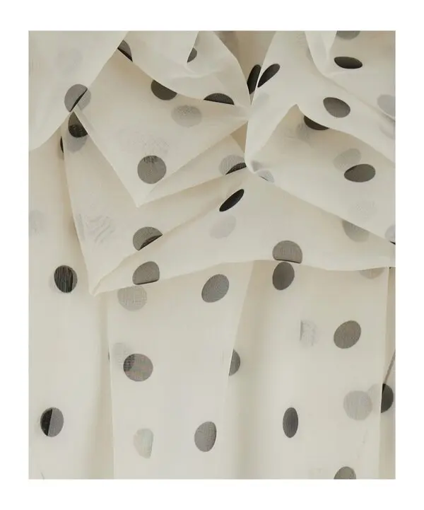 MSGM Ruffled Polka-dot Top