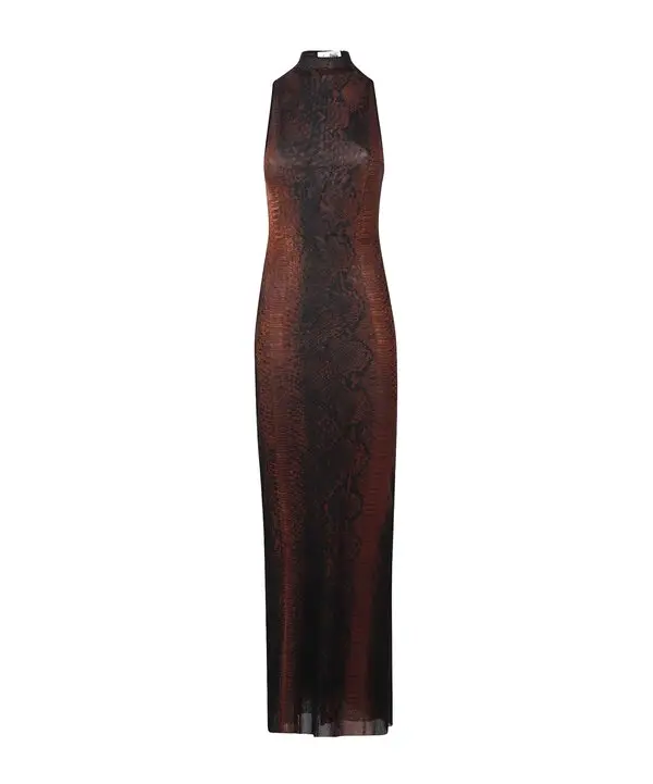 JEAN PAUL GAULTIER High Neck Long Dress - Black