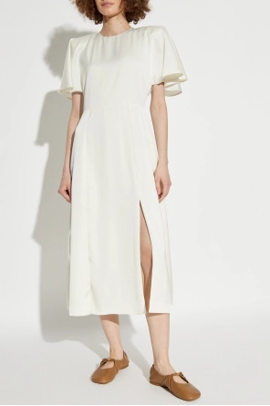ROTATE BY BIRGER CHRISTENSEN Satin Slit Midi Dress - No