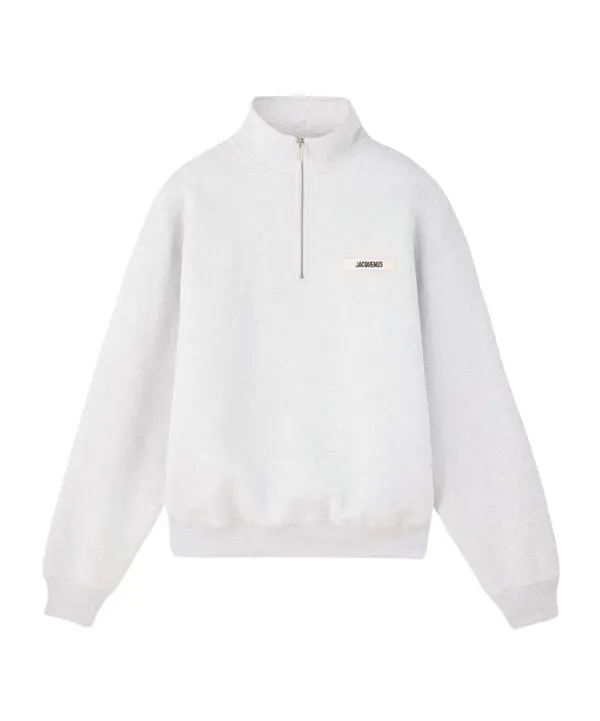 Jacquemus Logo Patch High-neck Sweatshirt - White