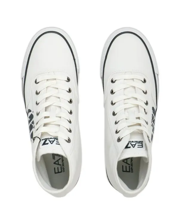 EA7 Logo High-top Sneakers - White