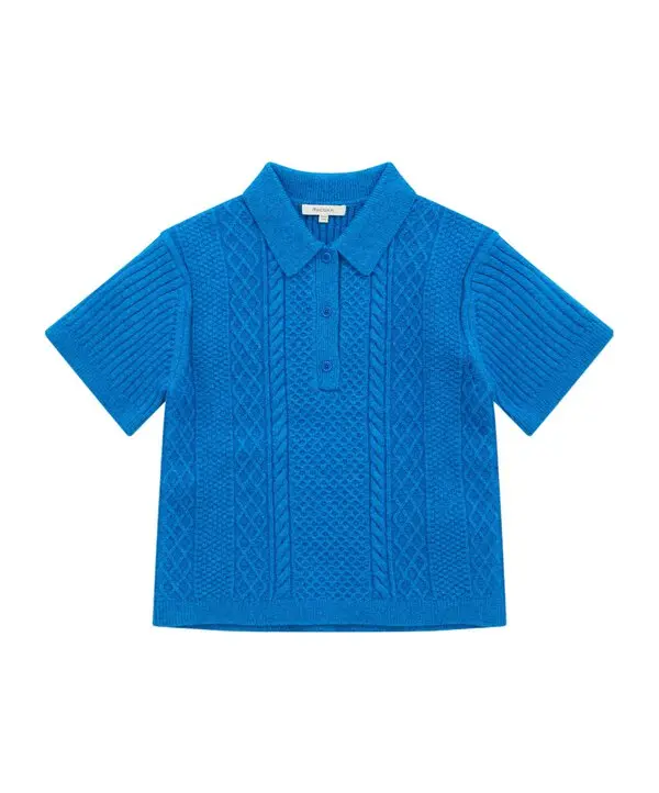 J.W.ANDERSON Cable-knit Cropped Polo Shirt