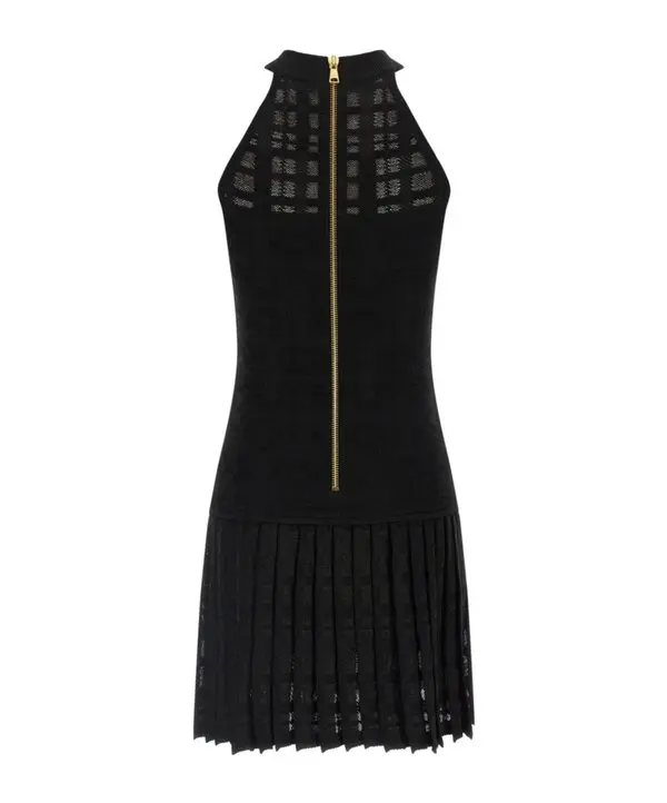 Balmain Embellished Sleeveless Dress - Black