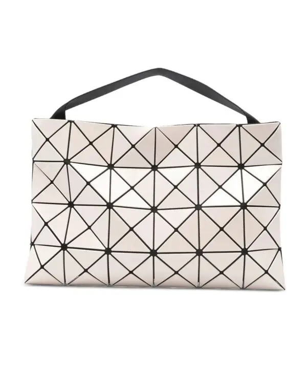 Issey Miyake Geometric Pattern Shoulder Bag - Beige