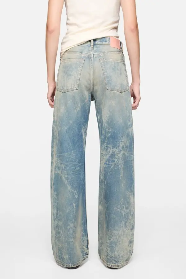 Acne Studios Patch Denim Wide-leg Jeans - Blue