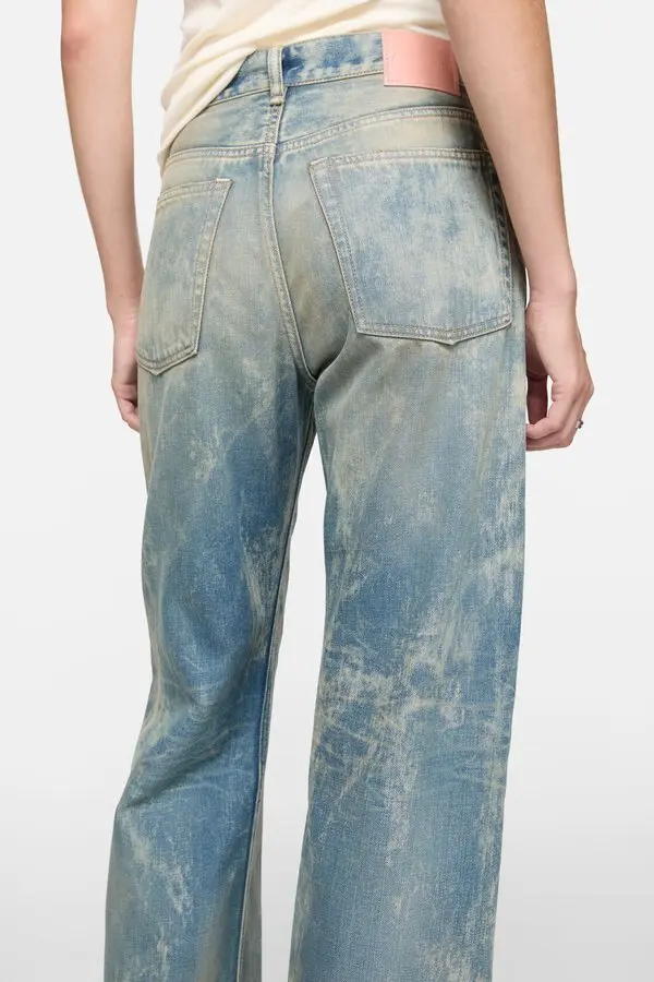 Acne Studios Patch Denim Wide-leg Jeans - Blue