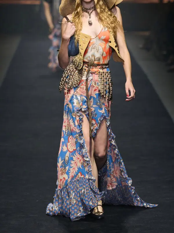 Etro Paisley Ruffled Maxi Skirt - Multi